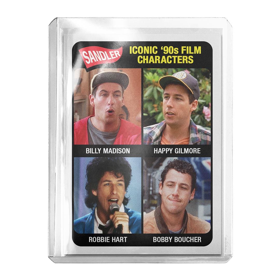 CUSTOM Adam Sandler Retro 1965 Topps Style Iconic 90's Film Characters ...