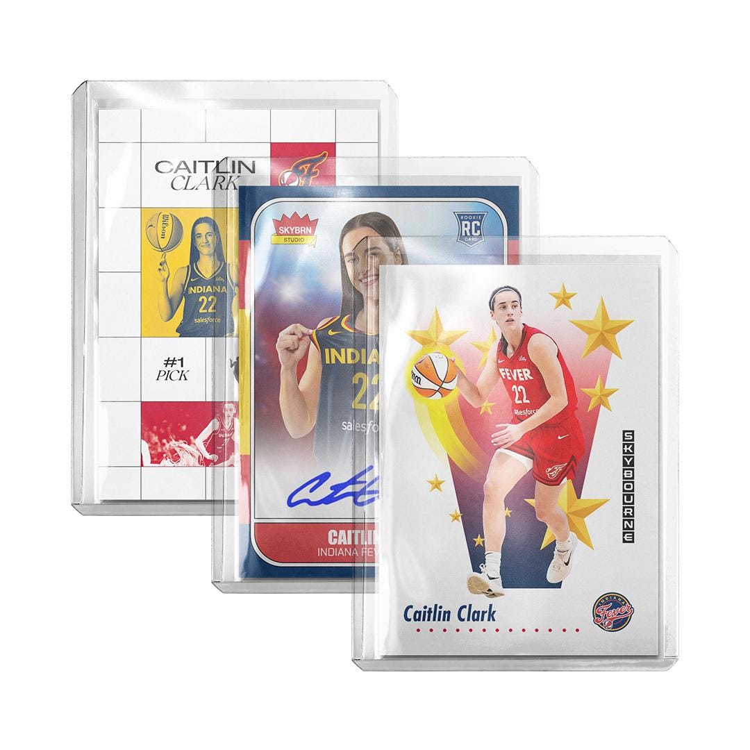 CUSTOM 3-pack Caitlin Clark Indiana Fever Novelty Basketball Cards Read ...