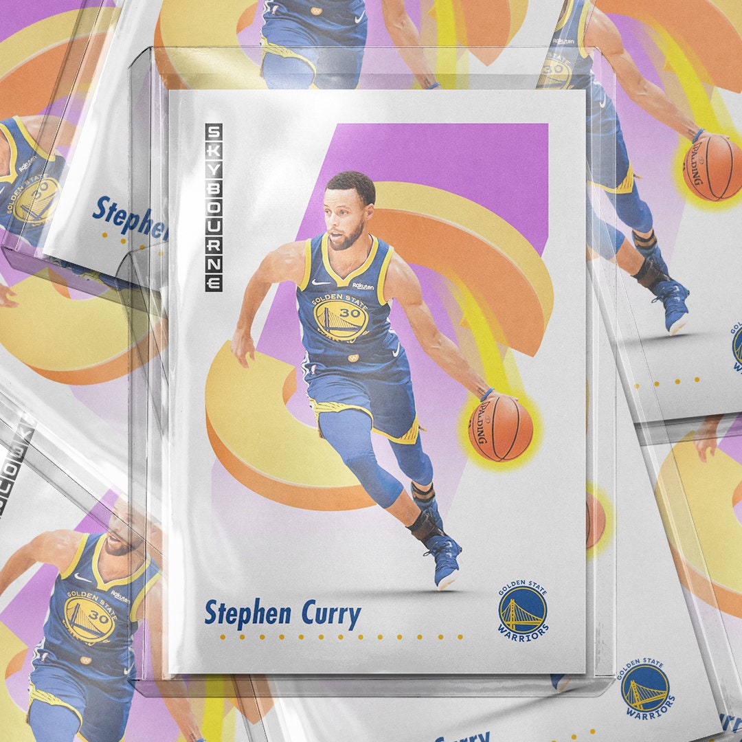 Stephen Curry Retro Custom Novelty Skybox Style Warriors Basketball NBA ...