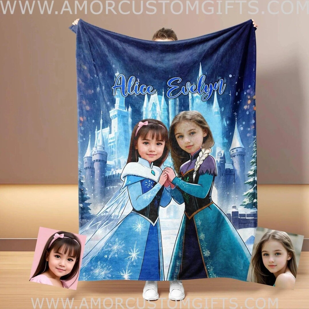 Personalized Princess Blanket: Custom Name & Face, USA Made - Etsy