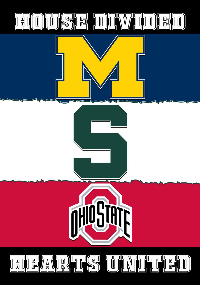 Personalized House Divided Garden Flag: Double-sided College Football ...