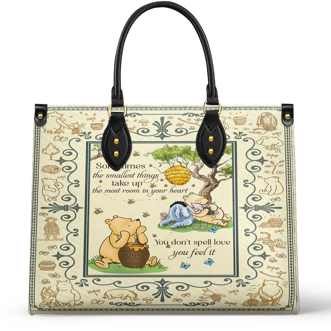 Personalized Leather Handbag Winnie the Pooh Cozy - Etsy