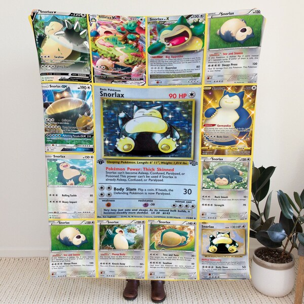 Snorlax Custom Blanket - Etsy