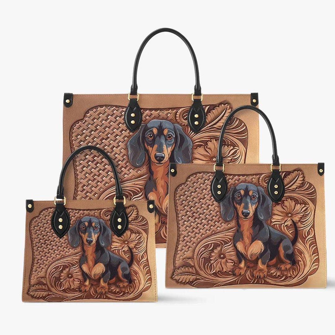 Personalized Dachshund Purse | Custom Sausage Dog Lover Vegan Leather ...