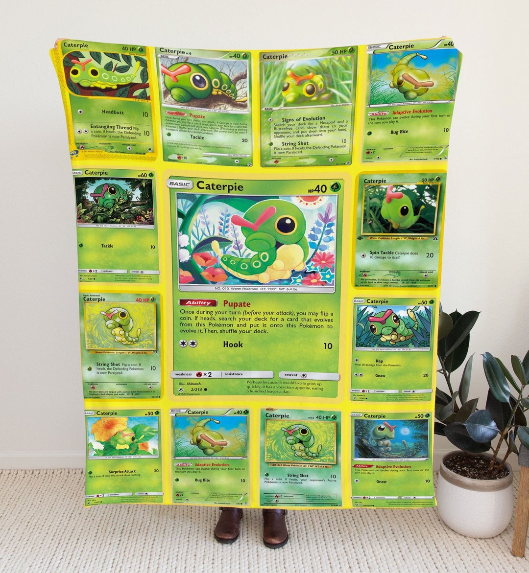 USA MADE Personalized PK Blankets, Custom Name Multi Caterpie Blanket ...