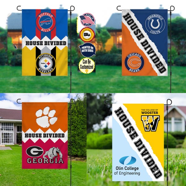 Football House Flags - Etsy