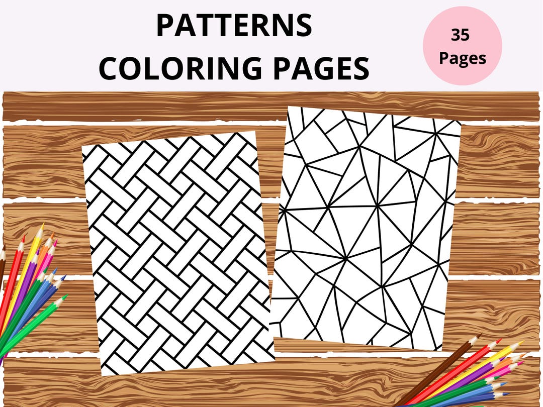 35 Printable Patterns Coloring Pages Worksheets for Adults and Kids ...