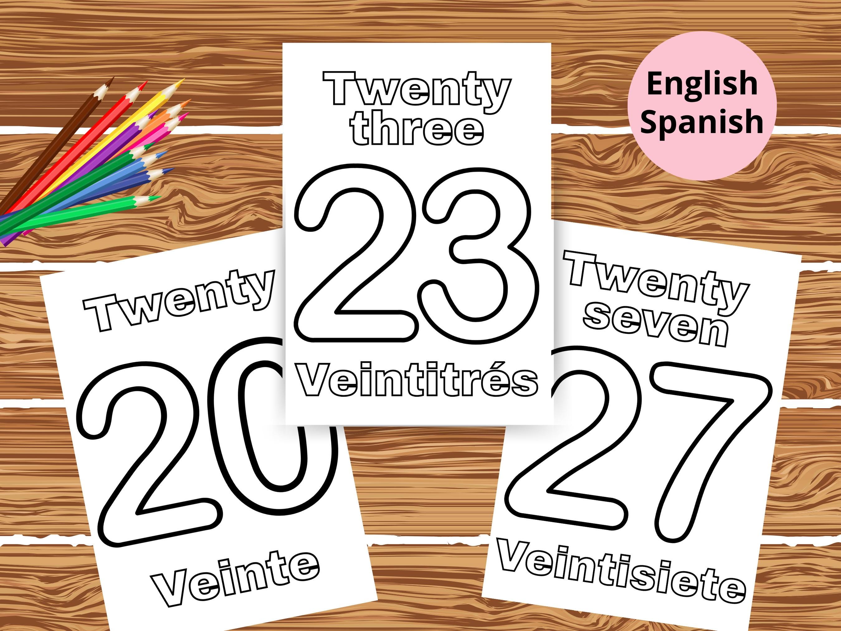 66 Printable Numbers Coloring Pages Worksheets for Kids, English ...