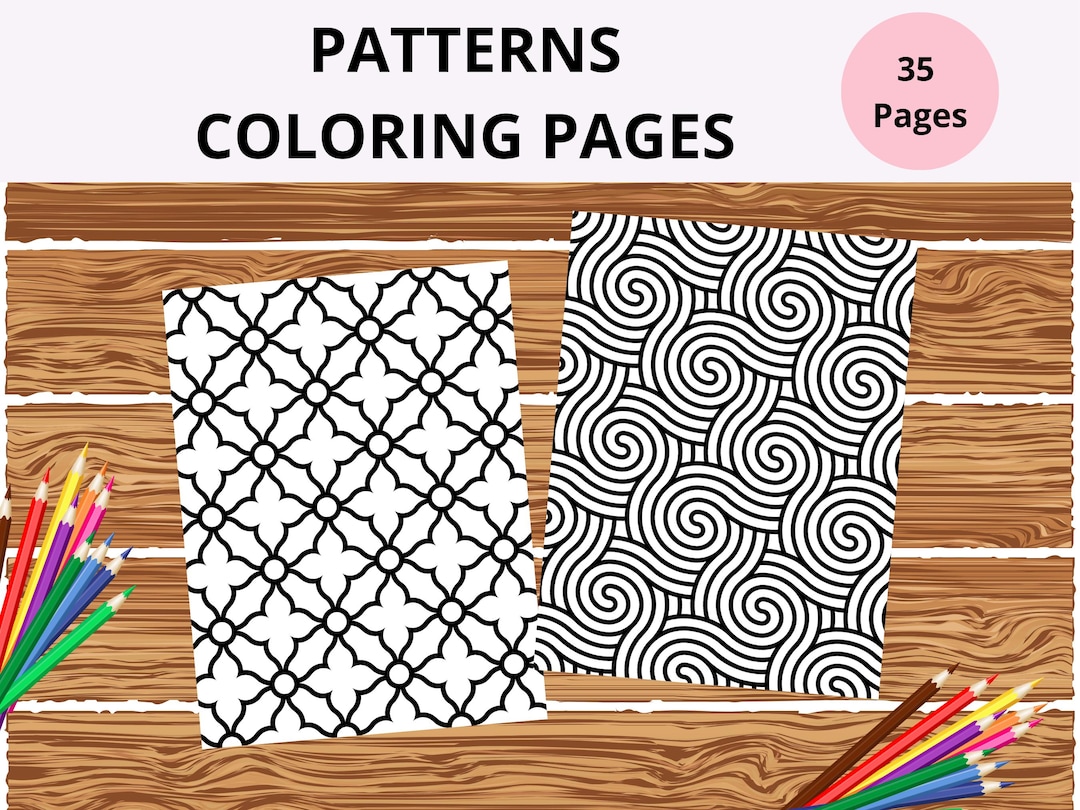 35 Printable Patterns Coloring Pages Worksheets for Adults and Kids ...