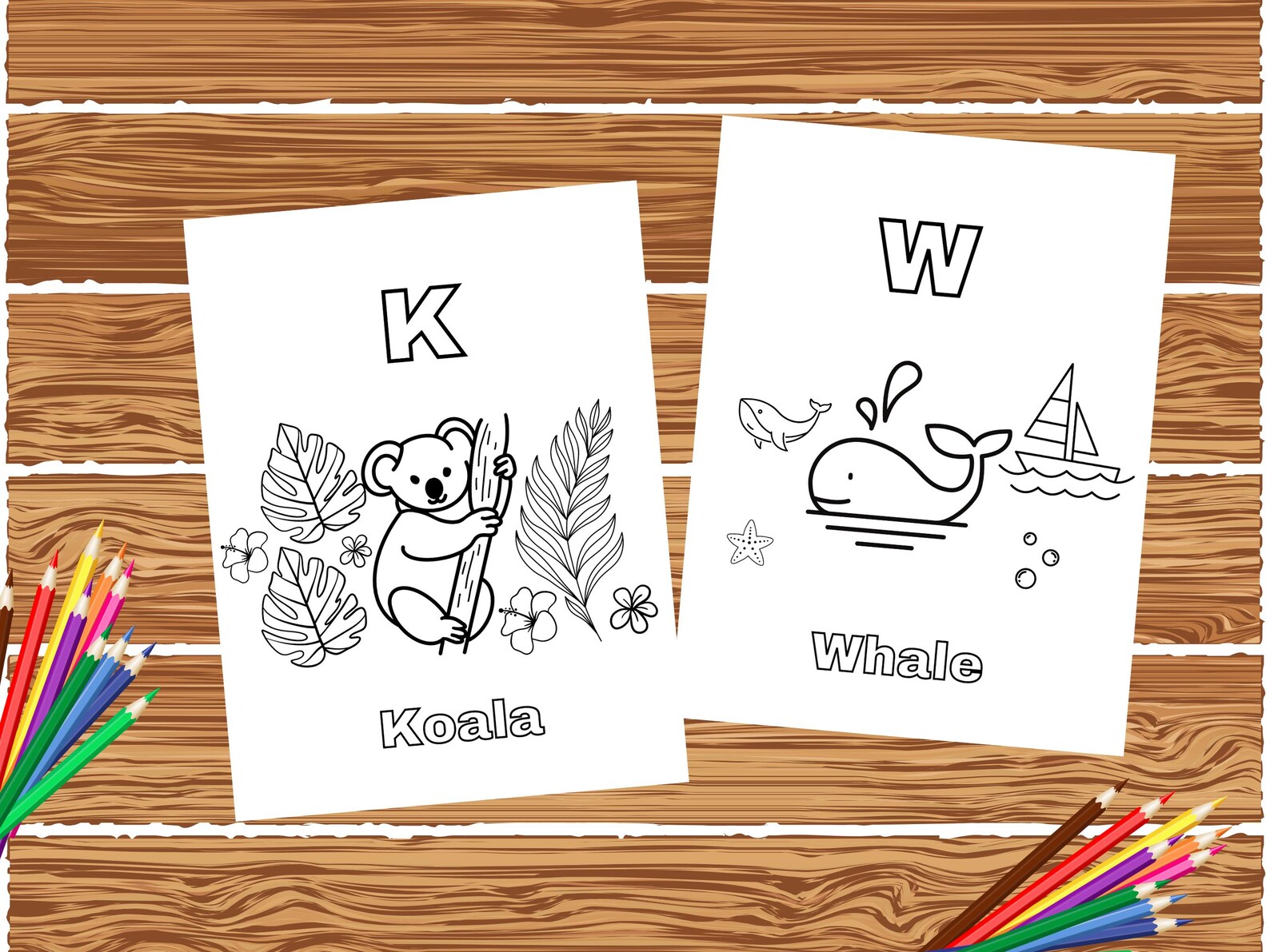26 Printable Alphabet Coloring Pages Worksheets for Kids, A to Z Animal ...