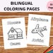 55 Printable Bilingual Coloring Pages Worksheets for Kids, English ...