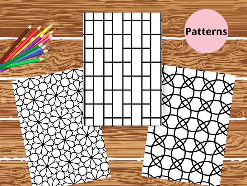 35 Printable Patterns Coloring Pages Worksheets for Adults and Kids ...