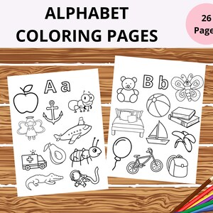 26 Printable Alphabet Coloring Pages Worksheets for Kids, A to Z ...
