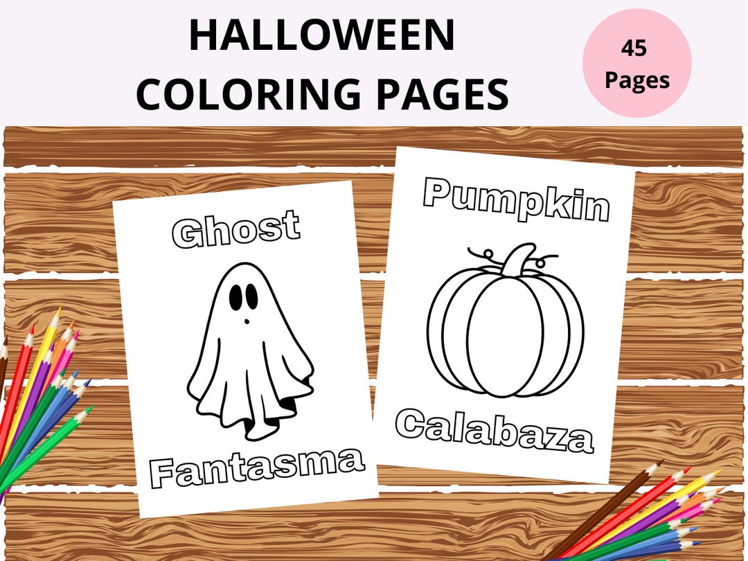 45 Printable Bilingual Coloring Pages Worksheets for Kids, English ...