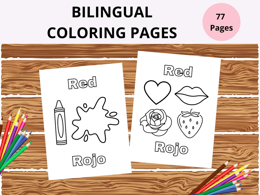 77 Bilingual Coloring Pages Worksheets for Kids, English Spanish ...