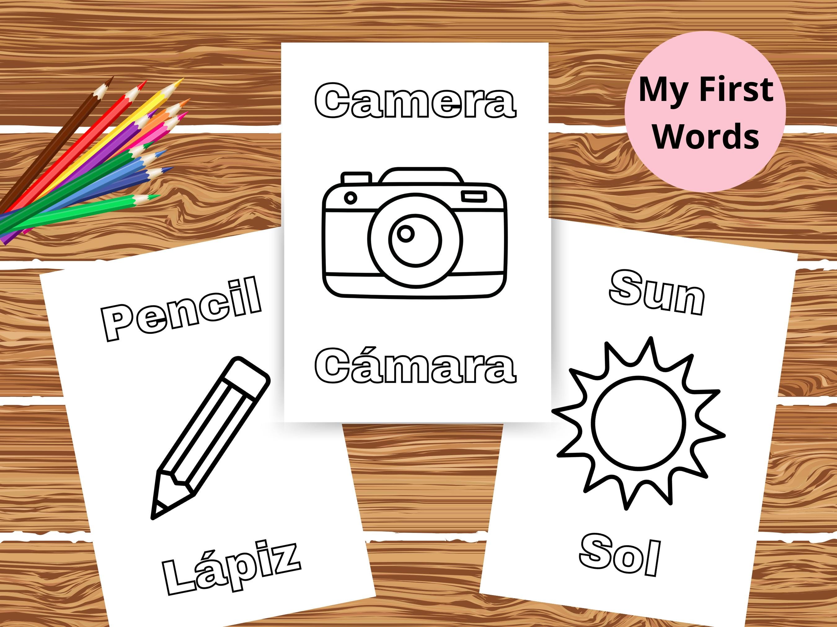 55 Printable Bilingual Coloring Pages Worksheets for Kids, English ...