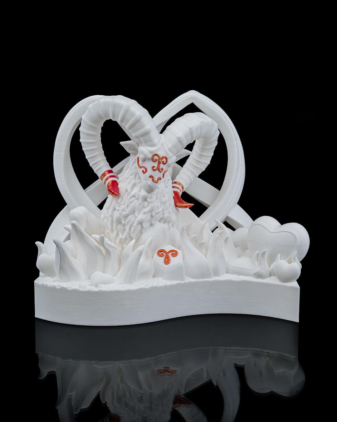 Valentine Horoscope Aries Statue - 3D Printed | Zodiac Signs ...