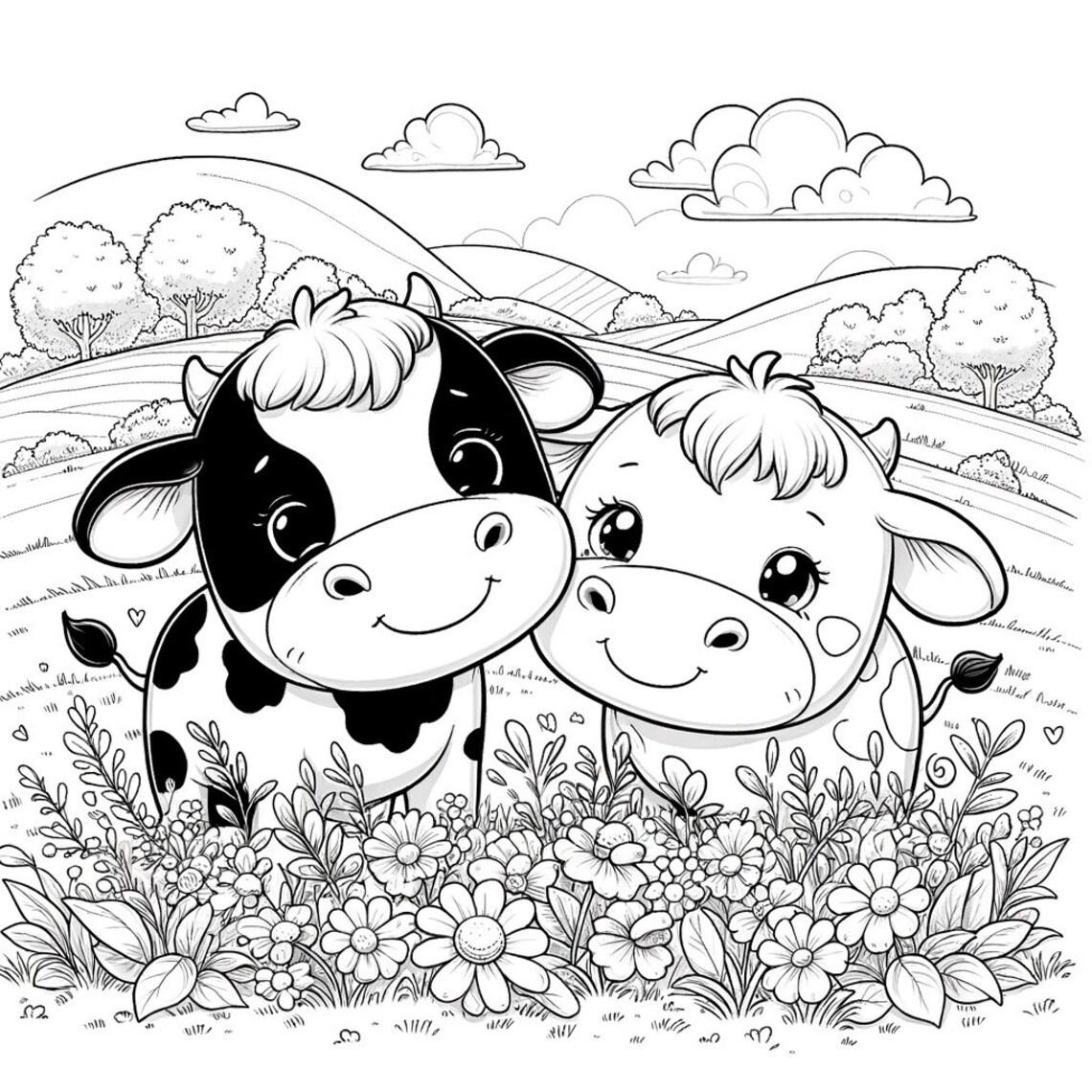 Cute Critters Digital Coloring Book 35 Images - Etsy