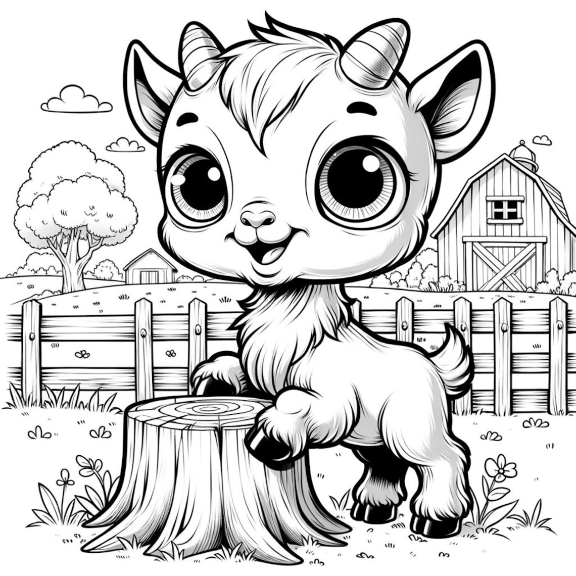 Cute Critters Digital Coloring Book 35 Images - Etsy