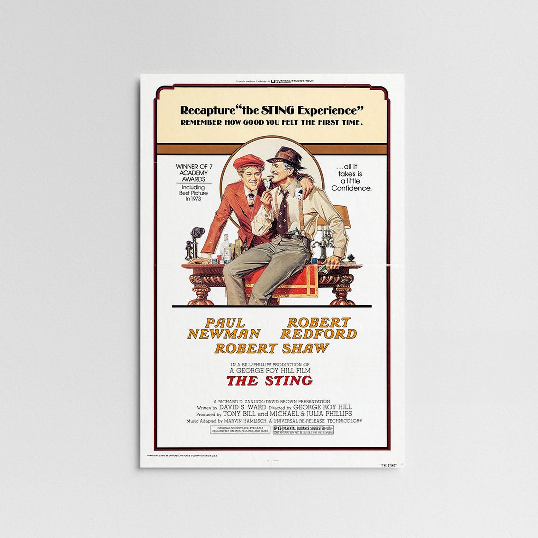 The Sting Movie Poster, Wall Art Decor, Print Wall Art Gift, Home Decor ...