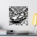 Escher-style Illustration of a Jaguar Car, Geometric Abstract Art Print ...