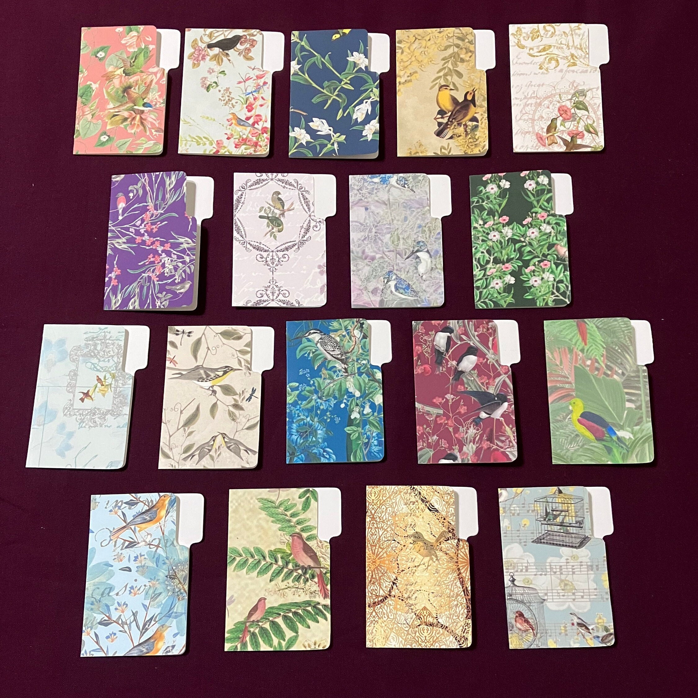 Rare Birds Mini File Folders Set of 10 - Etsy