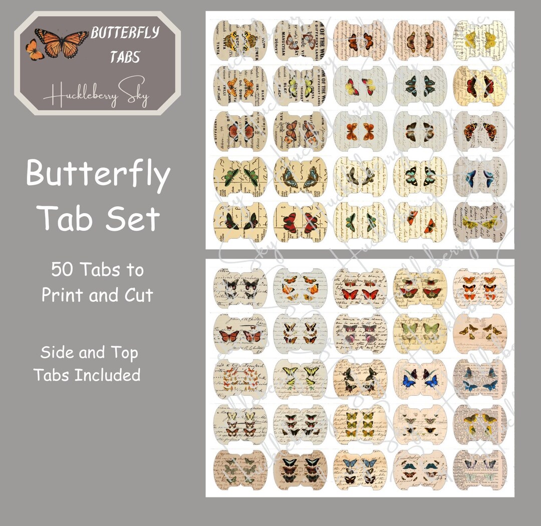 Butterfly Tabs. Round, Whale Tale Style Tabs, Butterfly Tabs With ...