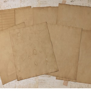 50 Sheets Darker and / or Grungy Tea and or Coffee Dyed Paper - 24 ...