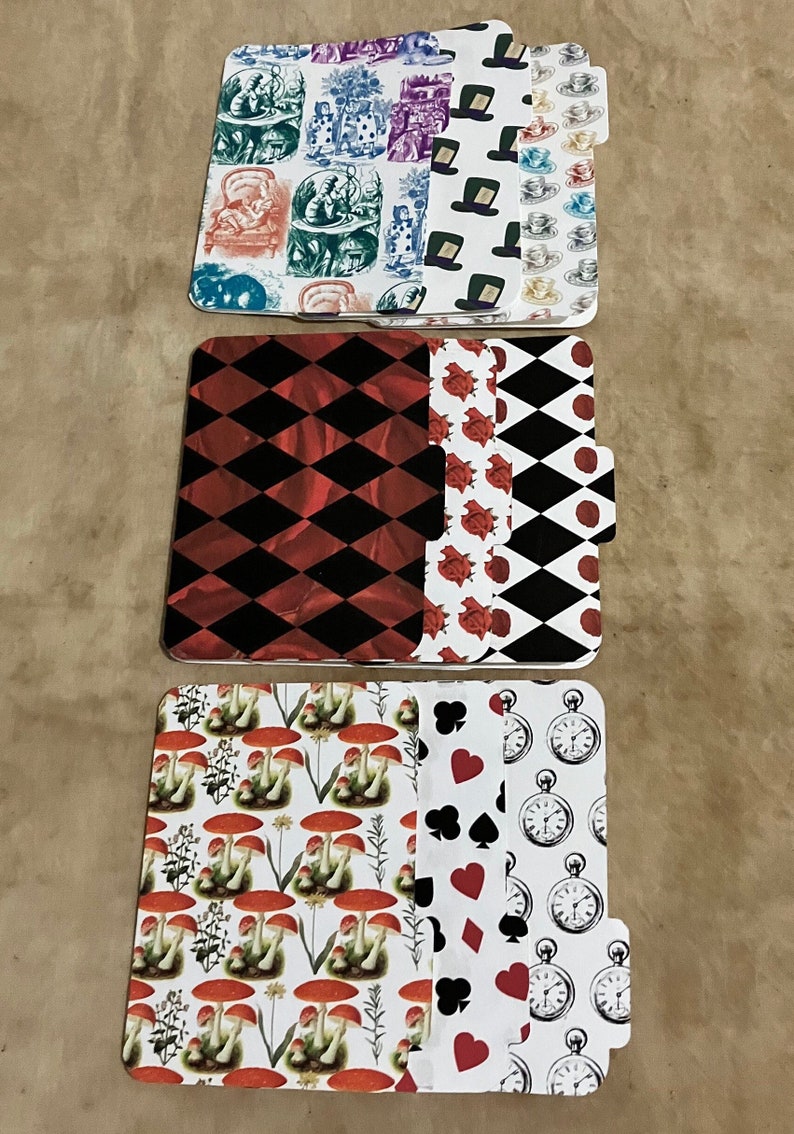 Alice in Wonderland Inspired Image Mini File Folders - Etsy