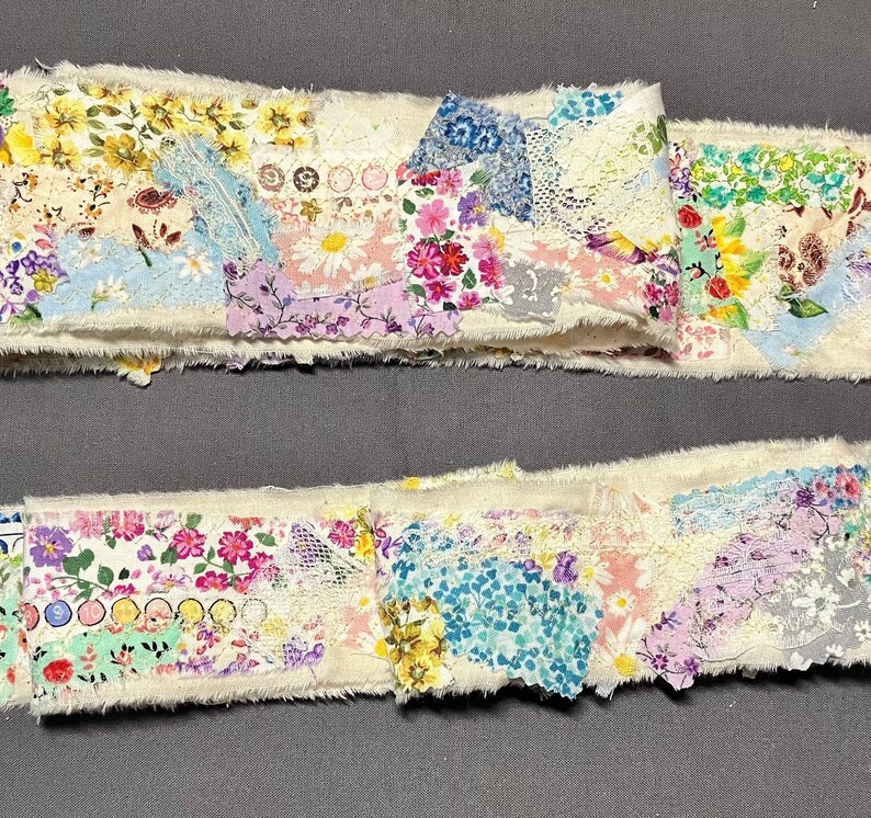Floral Print Vintage Style Fabric Snippet Roll. Coordinates - Etsy
