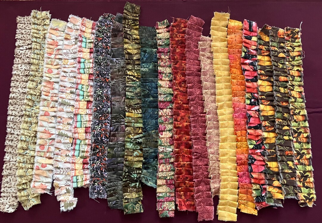 Fall / Autumn Fabric Ruffles - Fabric Ruffles for Handmade Journals ...