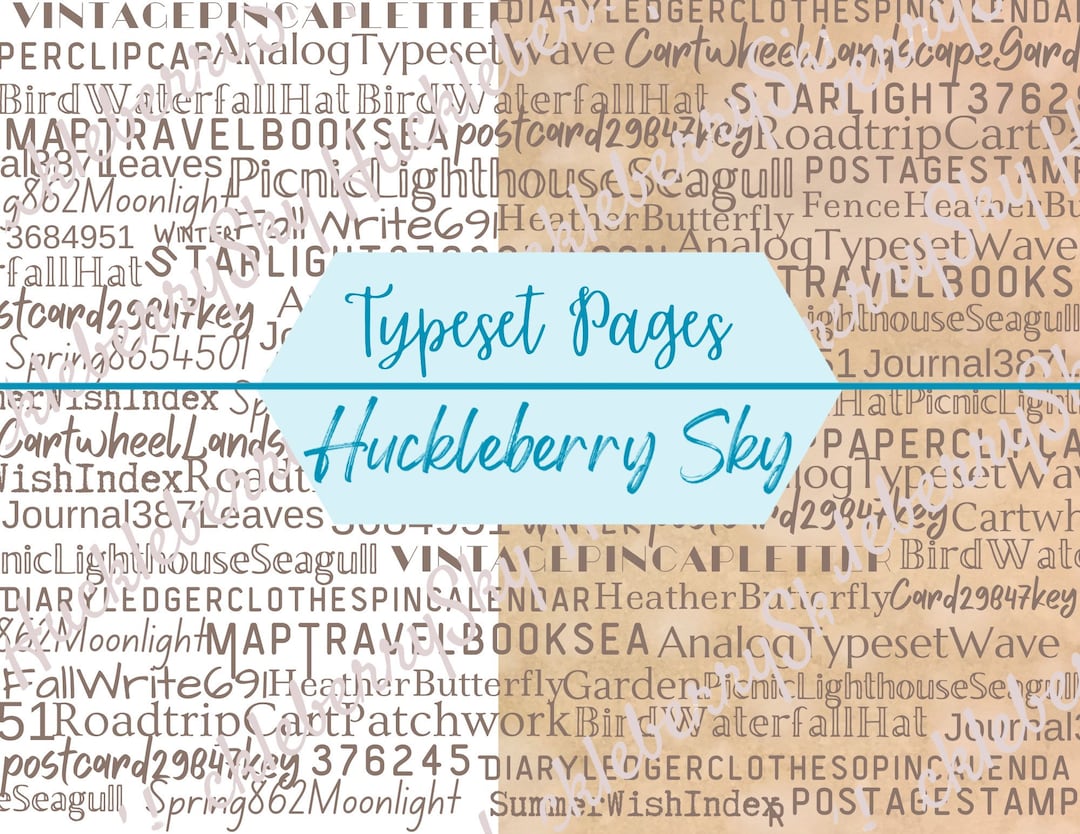 Typeset Pages for Backgrounds, Tags, Pockets, Embellishments. Words on ...