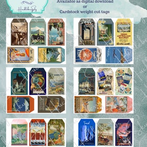 Vintage Travel Poster Tags - Etsy