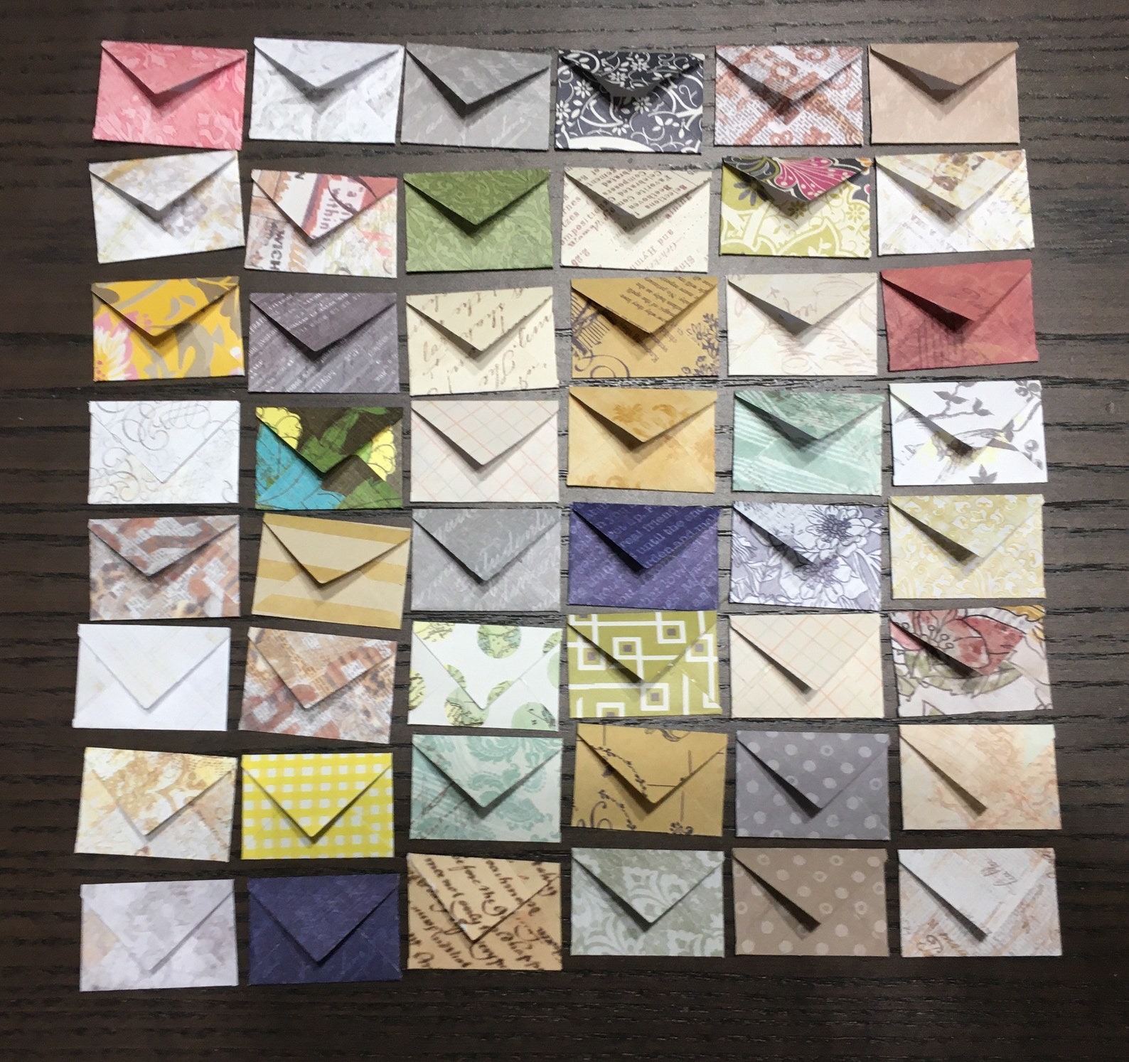 Mini Envelopes Made With Vintage Style Print Paper for - Etsy