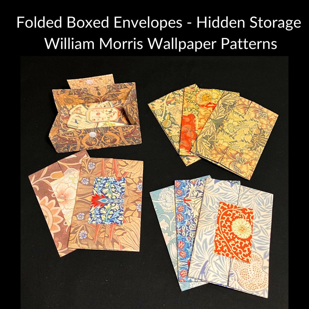 3 William Morris Pop-up Ephemera Storage Envelopes, Hidden Storage Envelope. Ephemera Envelope ...