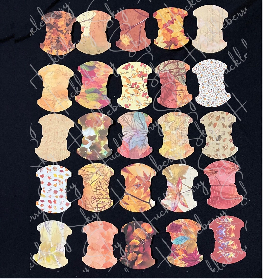 25 Fall Round Tab, Whale Tail Tabs, Autumn Themed Tabs - Etsy