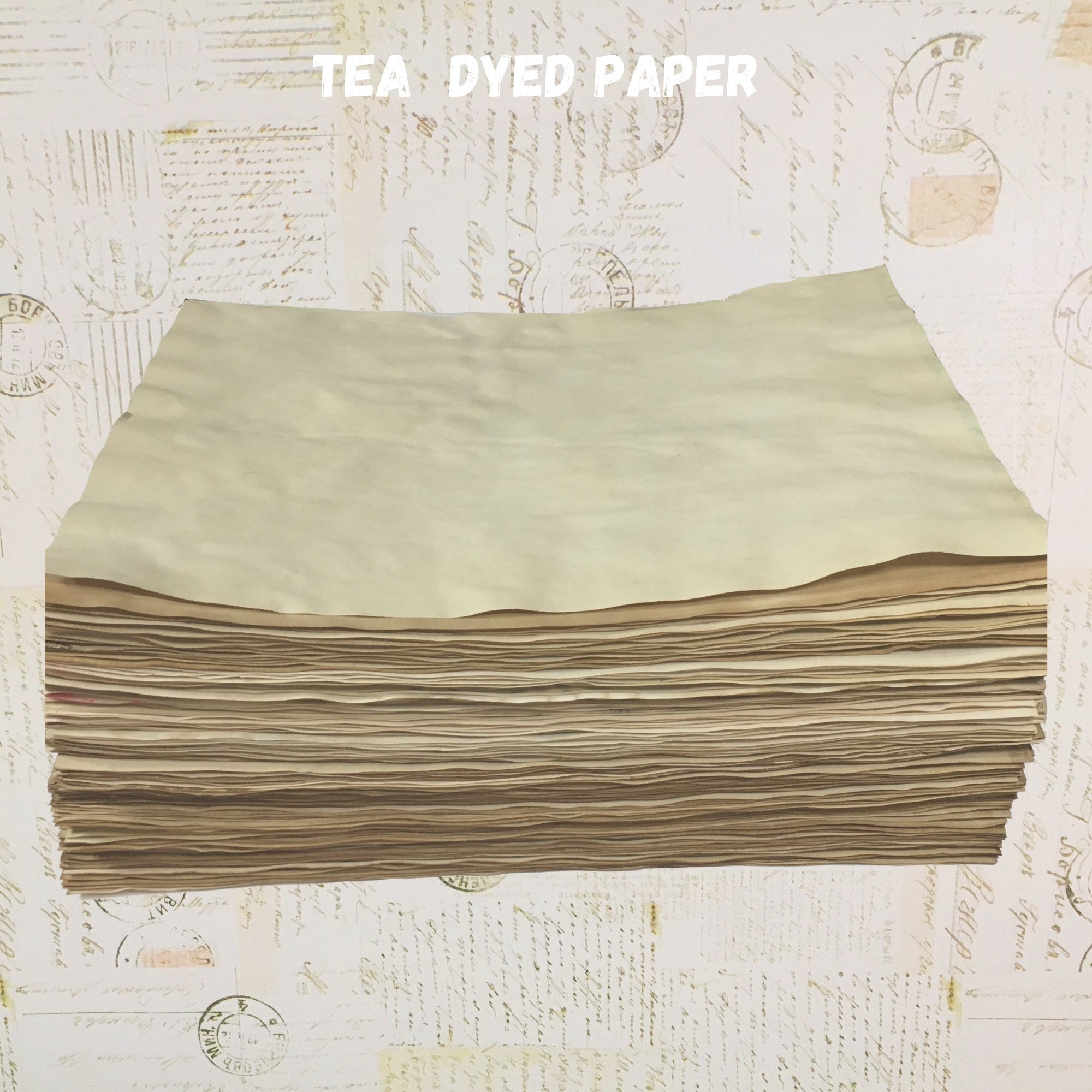 50 Sheets Tea Dyed Paper 24LB Air Dried Dyed Paper for - Etsy