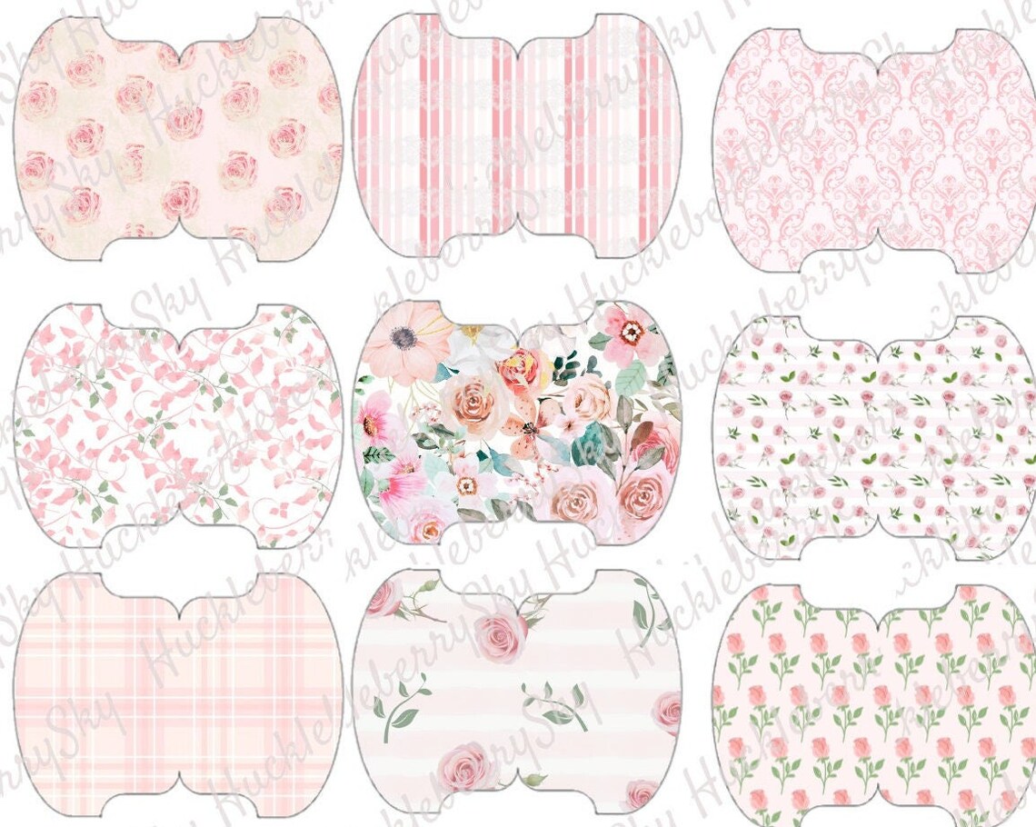 Shabby Chic Pink Round Tabs - 25 Tabs - Whale Tail Punch Style - Etsy