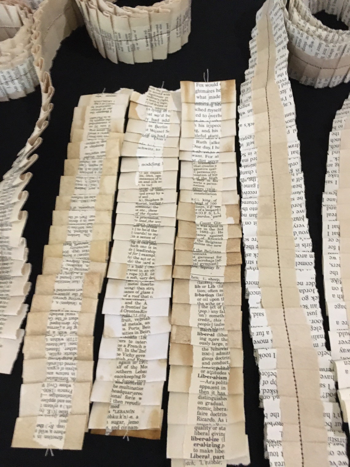 Paper Ruffles Book Paper and Tea Dyed Paper. Ruffled Paper - Etsy