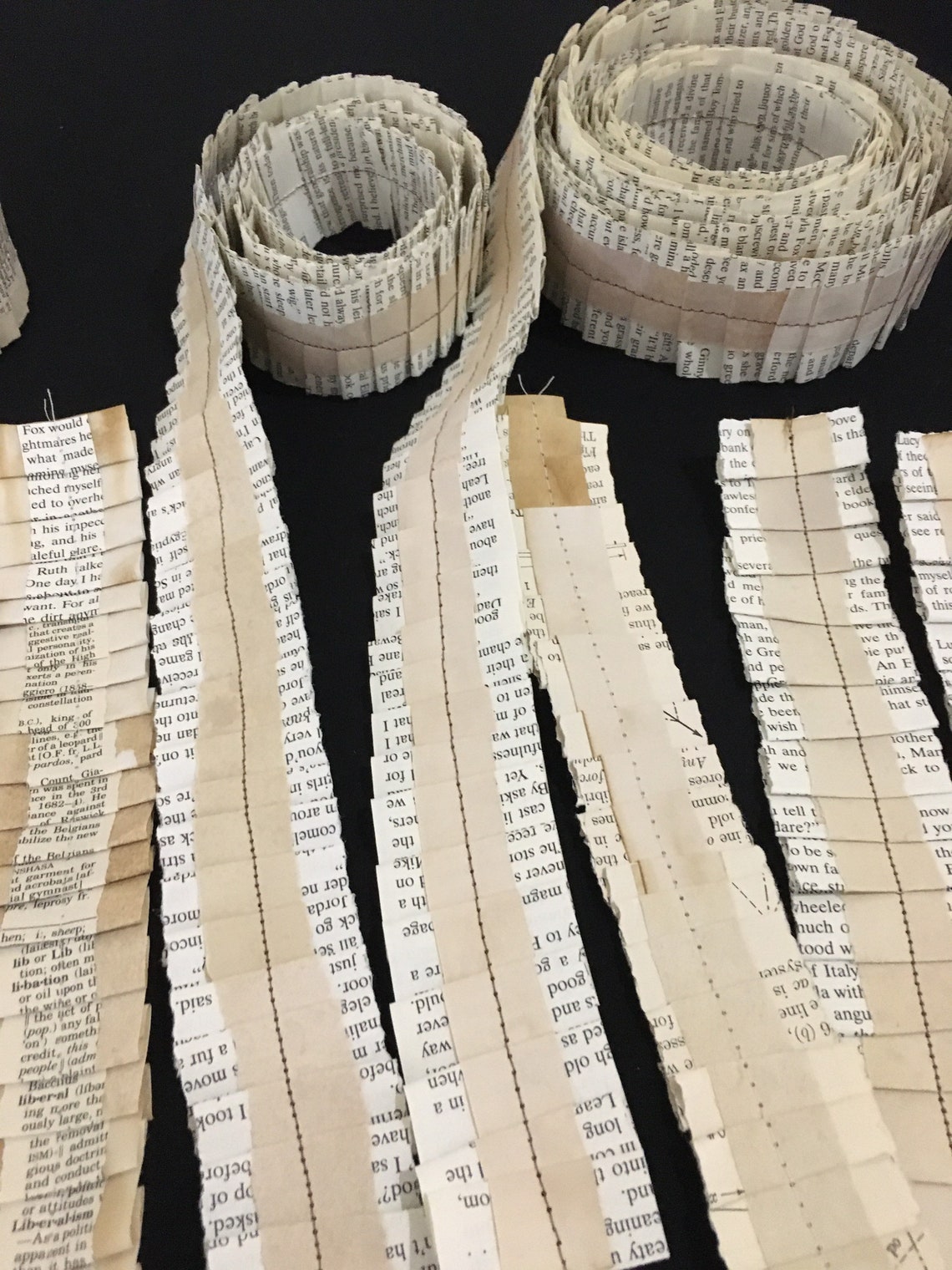 Paper Ruffles Book Paper and Tea Dyed Paper. Ruffled Paper - Etsy