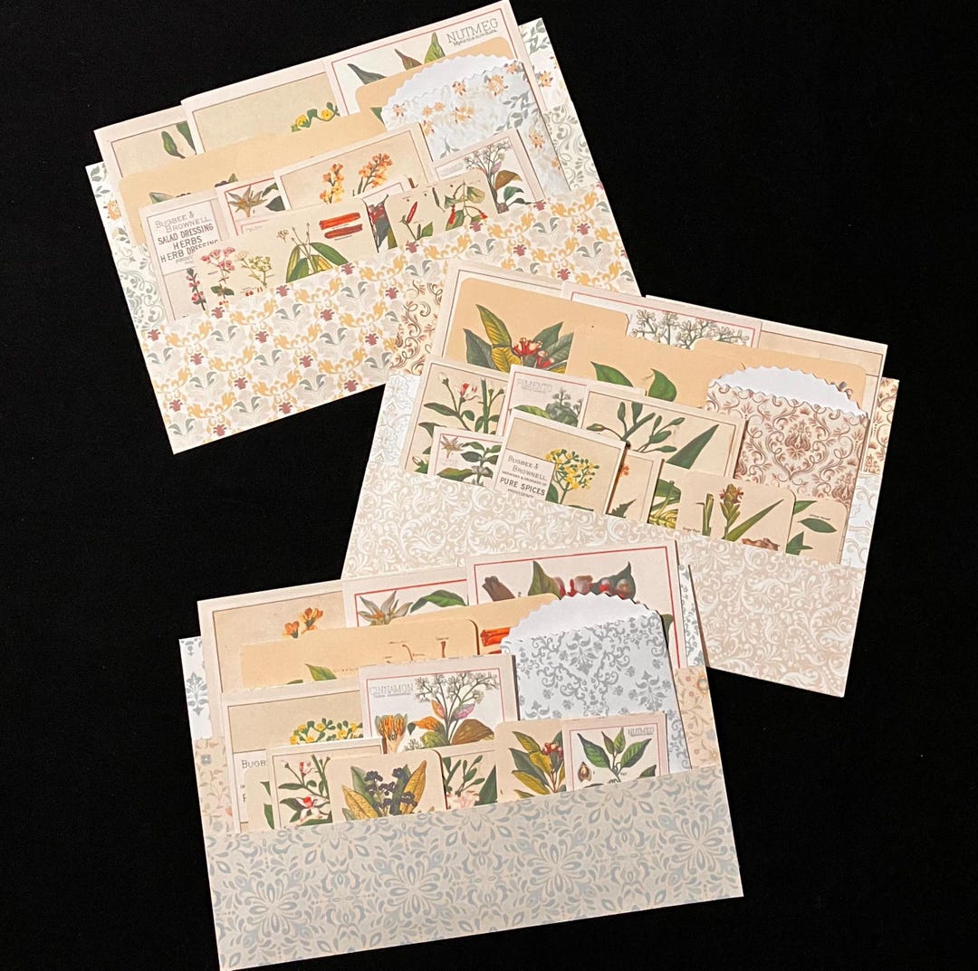 Stuffed Pocket “herb and Spice It Up” Bundle, Ephemera Assortment in ...