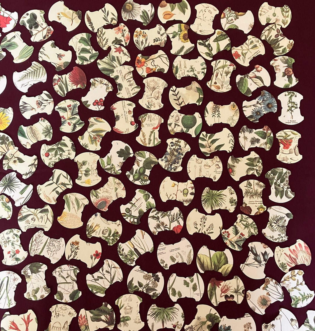 Botanical Plate Collage Tabs. Tabs Punched From My Digital Collages of ...