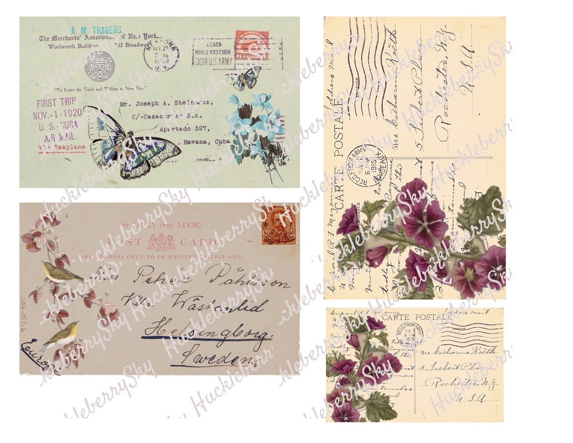 Vintage Postcards Ephemera for Handmade Journals Junk - Etsy