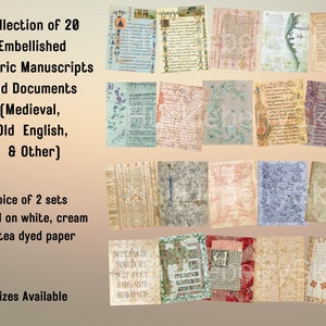 Ancient Historic Document Images - Pages, Medieval, Old English, Etc ...