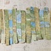Map or Atlas Paper Ruffles. Ruffled Paper Set of 7 Strips or 1-yard ...