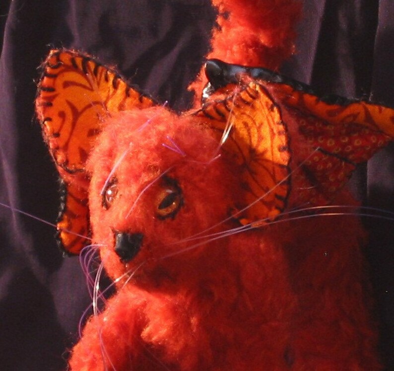Custom Soft Sculpture Winged Cat - Etsy