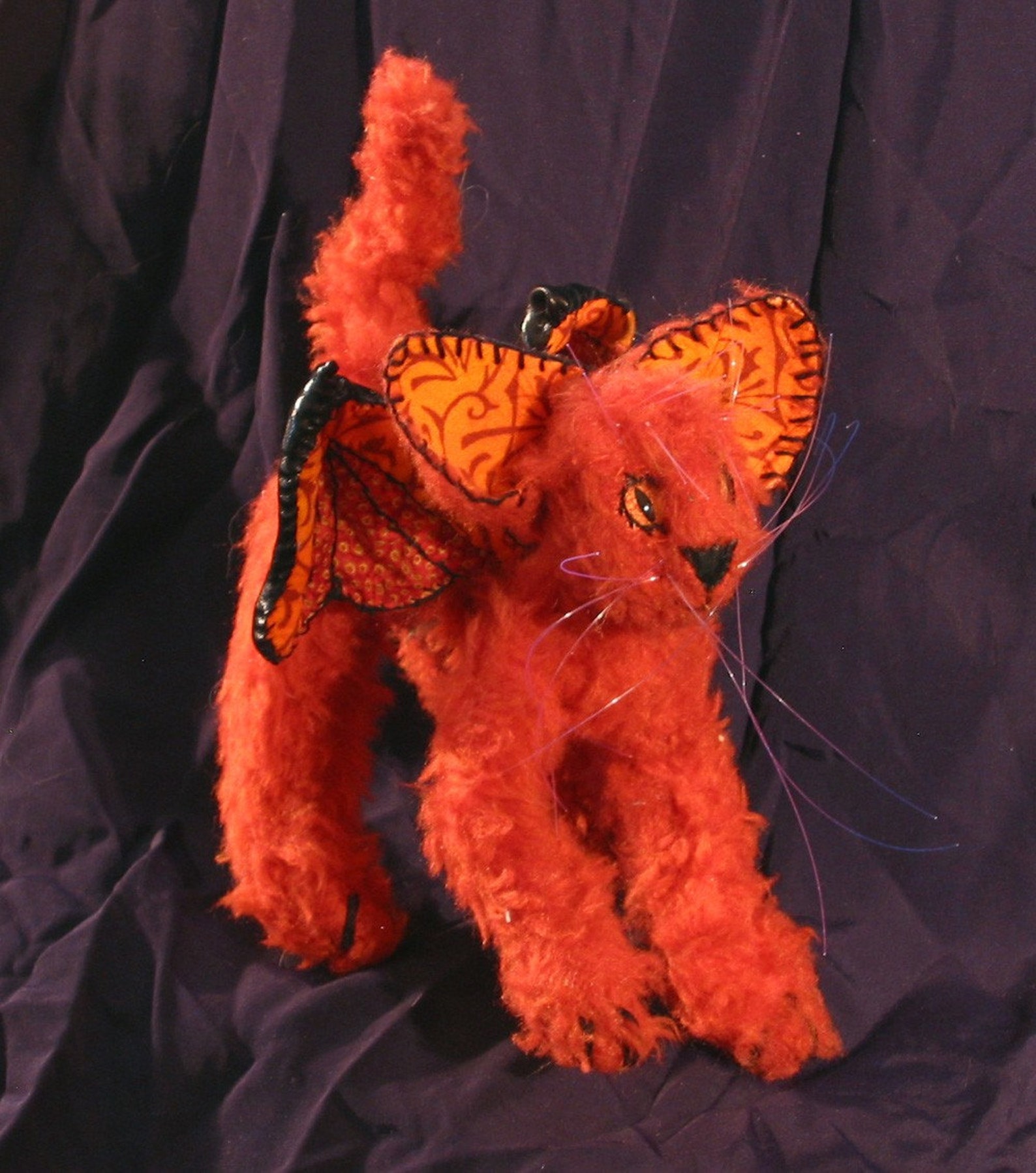 Custom Soft Sculpture Winged Cat - Etsy