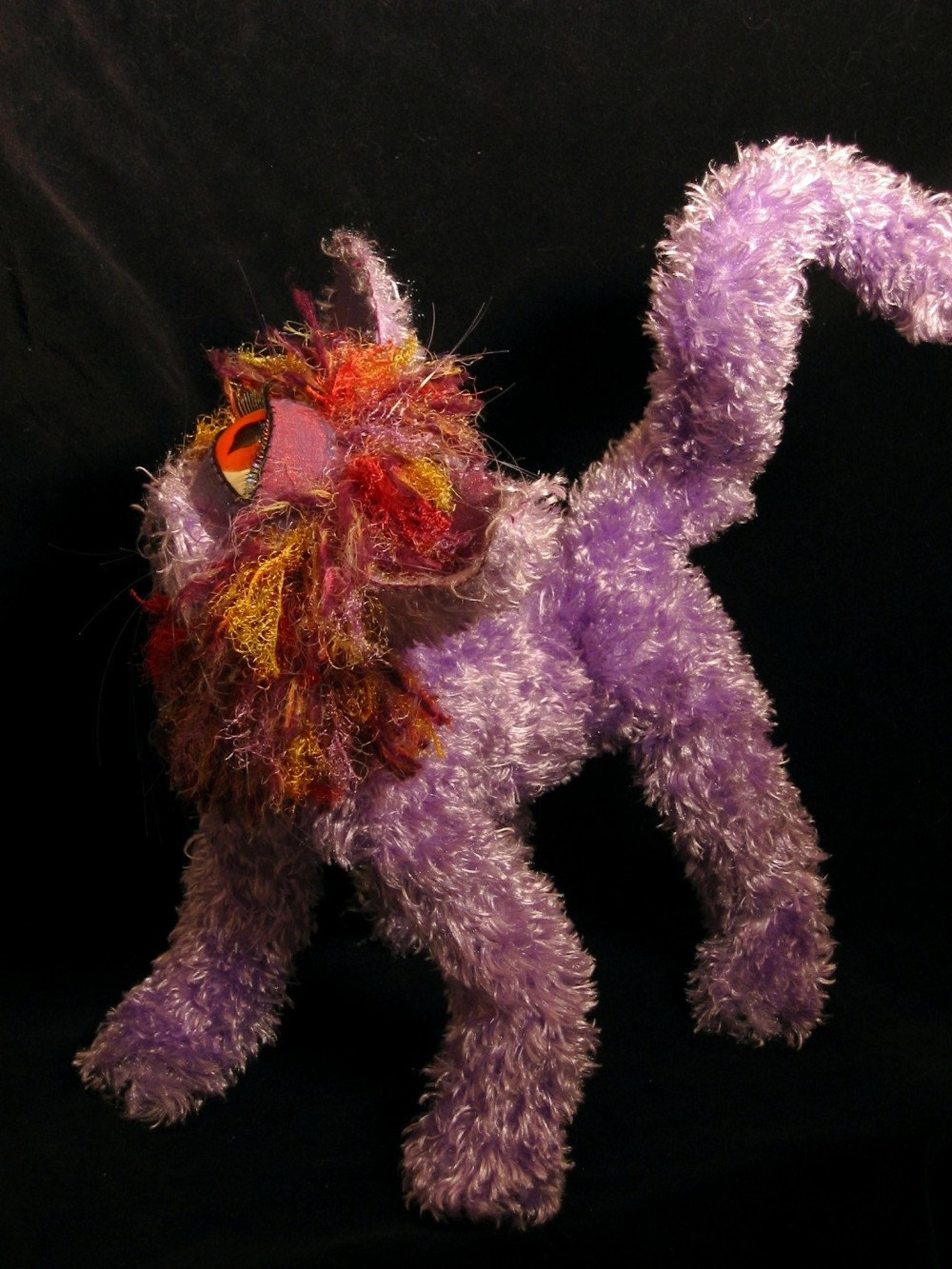 Plush Magic Cats Tigerlily Purple Plush Cat - Etsy