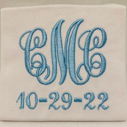 Wedding Dress Label Something Blue Custom Embroidered French - Etsy