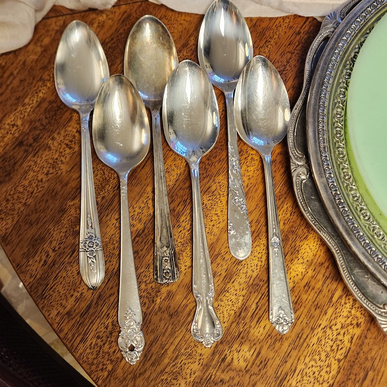Tea Spoon (1) Vintage Silverplate Flatware Silverware Random Mismatched ...